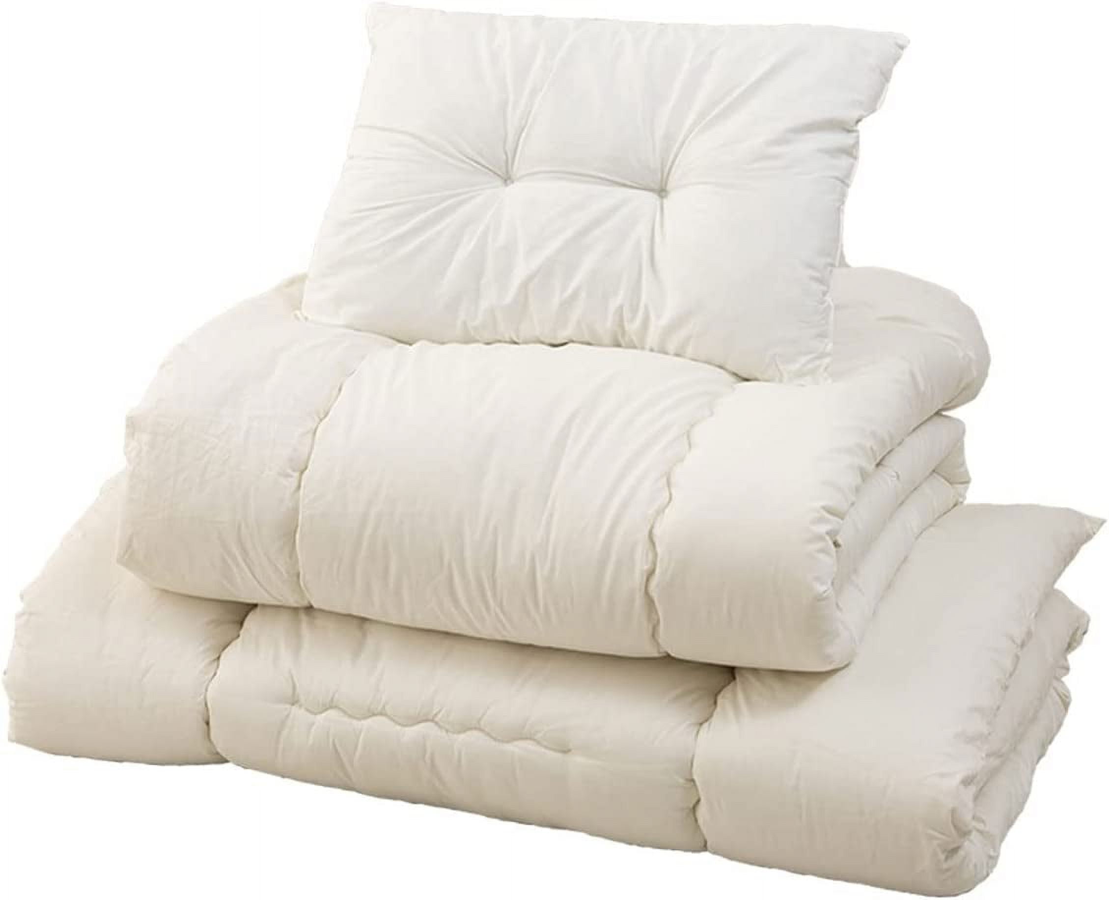 EMOOR Space-Saving Japanese Futon Set (Futon Mattress, Comforter ...