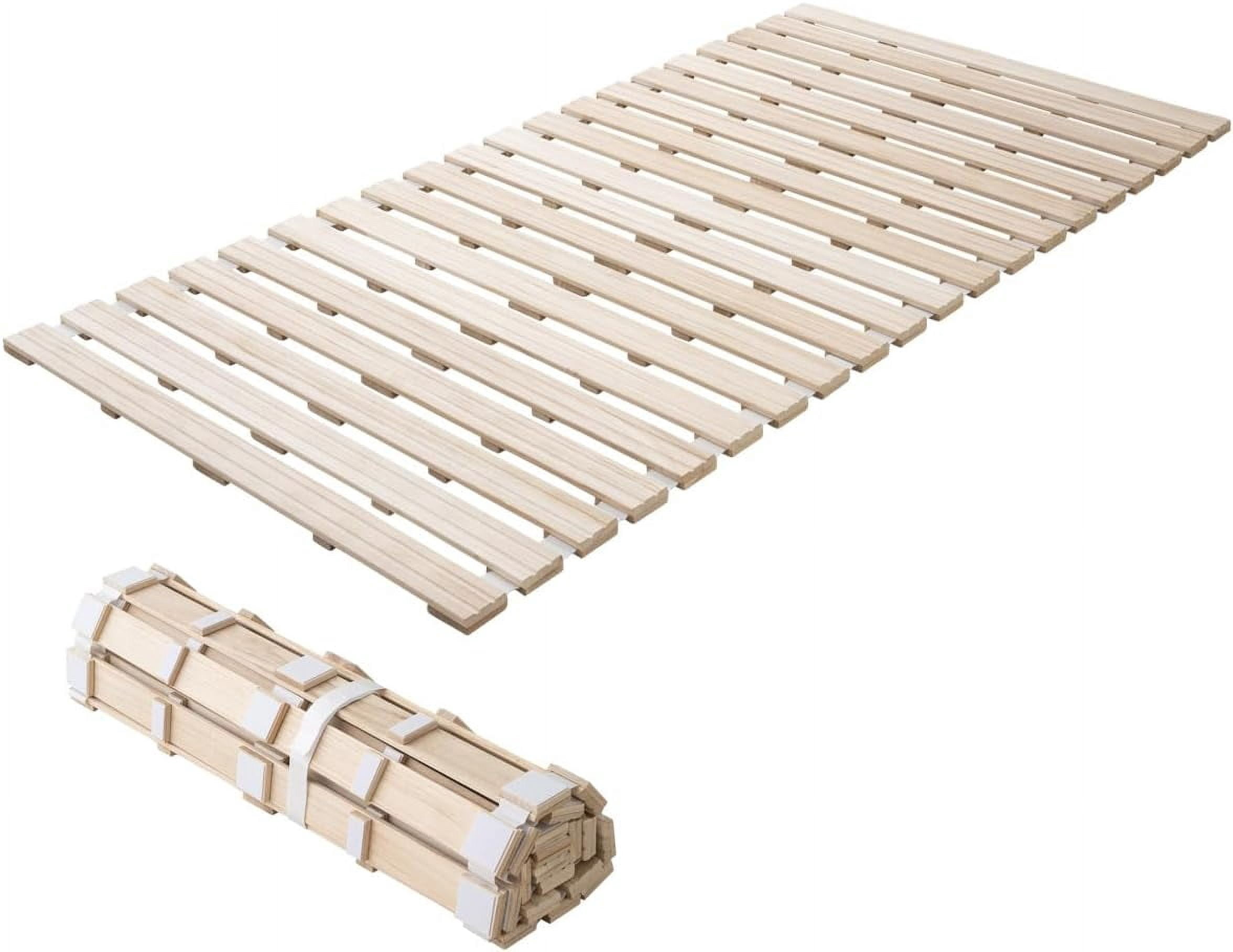 EMOOR Wood Roll-Type Slatted Bed Twin (39x79in) for Japanese Floor ...