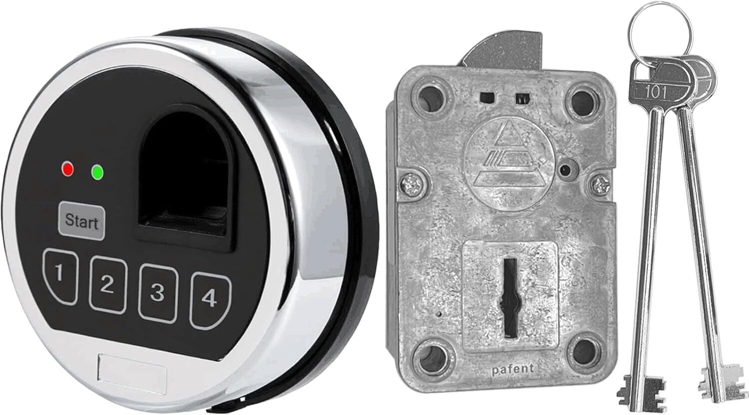 EMP Fingerprint Electronic Keypad Lock Left Swing Bolt Gun Safe Lock ...