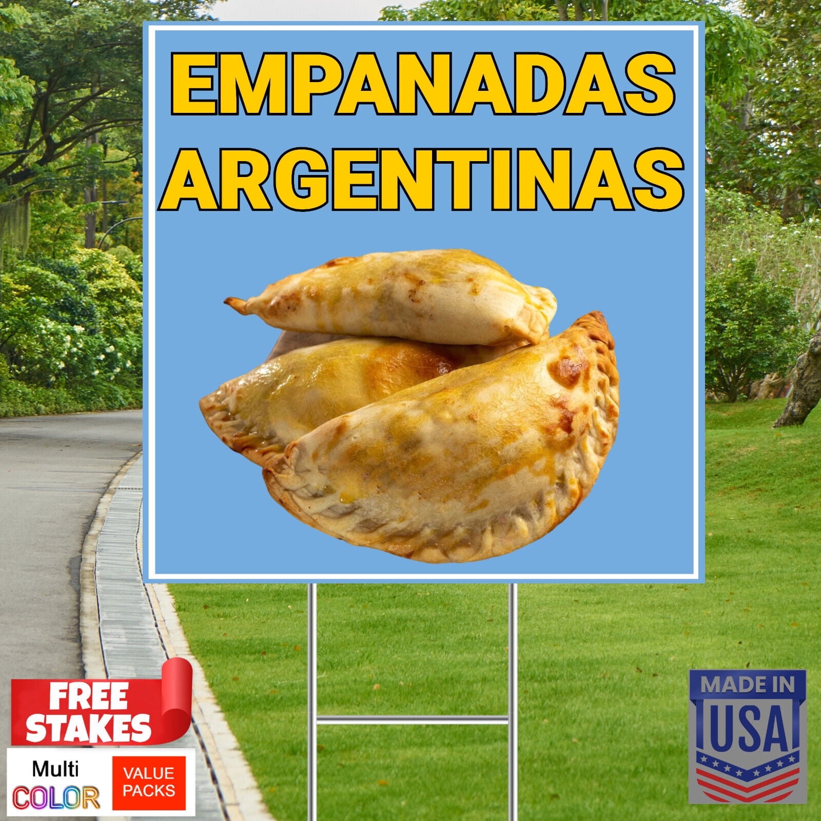EMPANADAS ARGENTINAS - Yard Signs - 8 Pack 12x12" – Ready to Use ...