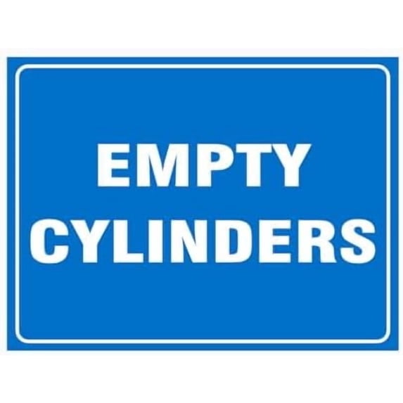 EMPTY CYLINDERS Sign Storage Metal Tin Sign 8 x 12 inch for Industrial ...