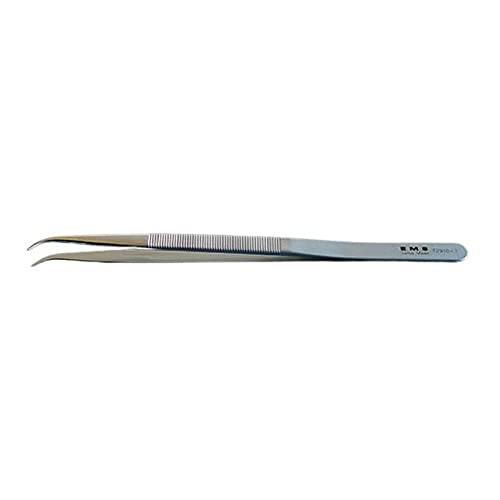 EMS 72910-6S Curved Forcep, Medium, Serrated, 6" Height, Low Carbon ...