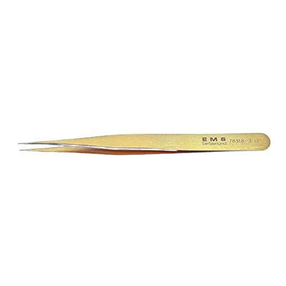 EMS 78318-3GP High Precisions and Ultra Fine Tweezer, Style 3, SA Steel ...