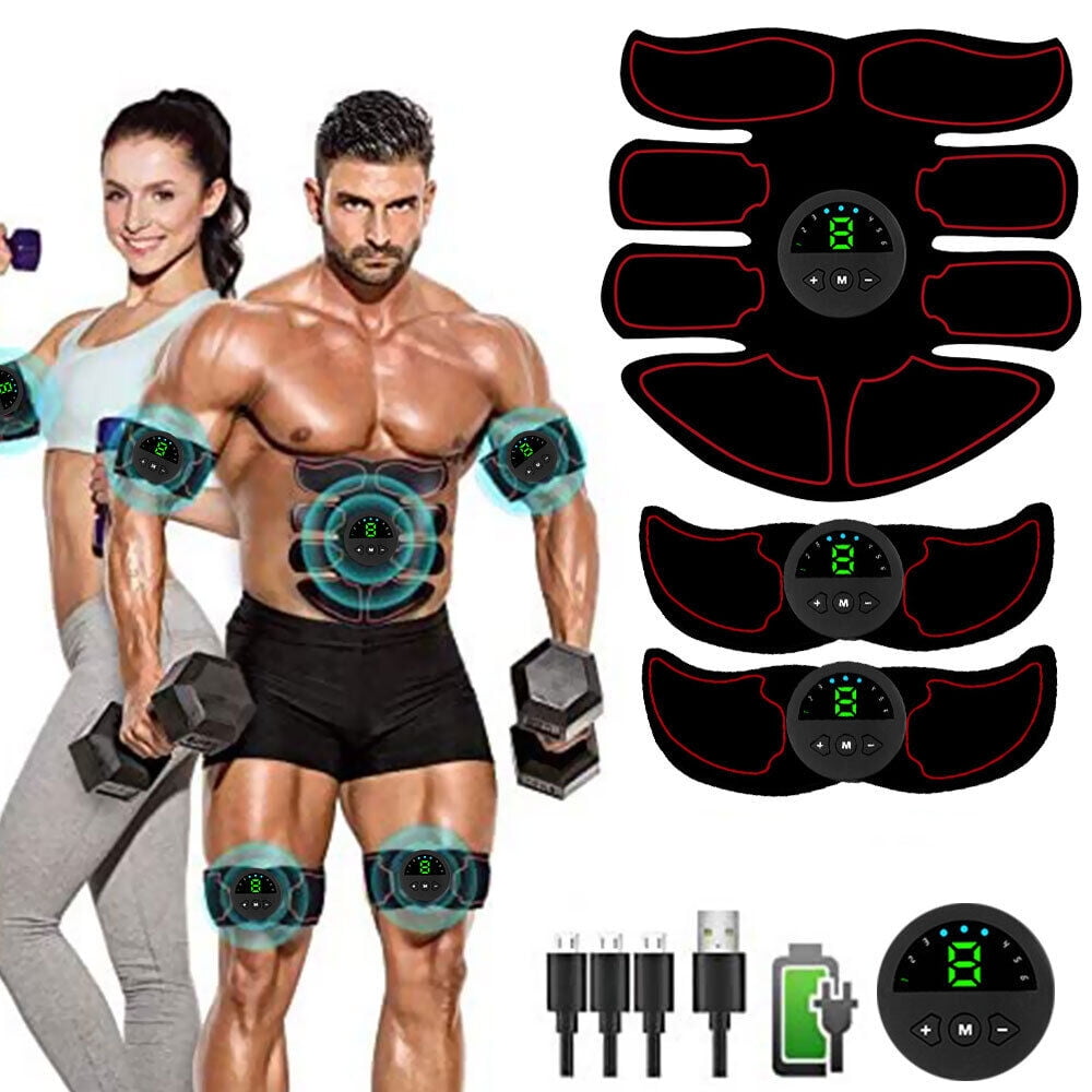 EMS Abdominal Muscle Core Hips Arm Toning Trainer Stimulator Flex Toner ...
