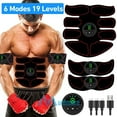 EMS Abdominal Muscle Core Hips Arm Toning Trainer Stimulator Flex Toner ...