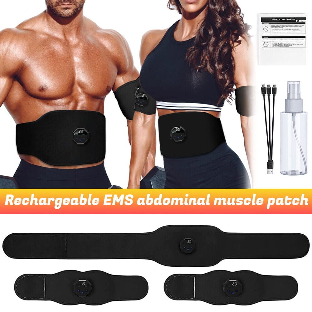 EMS Abdominal Muscle Core Toning Trainer Stimulator Flex Toner Tactical ...
