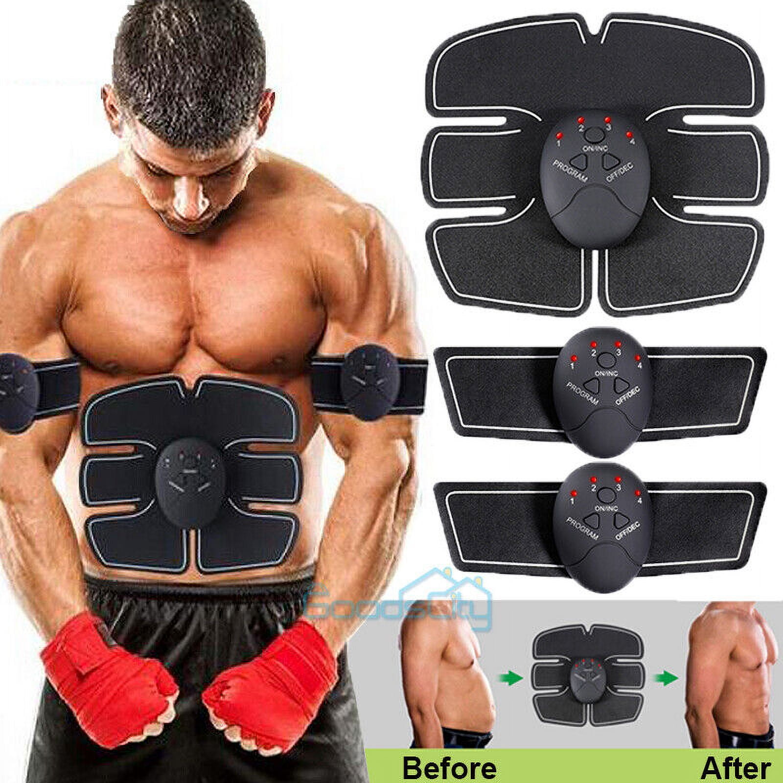 EMS Abdominal Muscle Toning Trainer ABS Toner Simulation Fat Burner ...