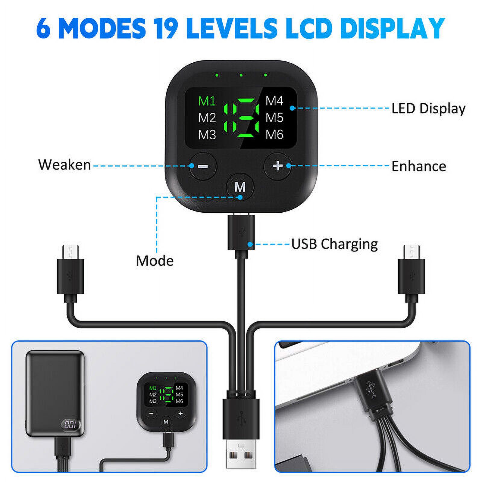 EMS Abs Stimulator Muscle Abdominal Toner Trainer Belt Fitness Workout ...