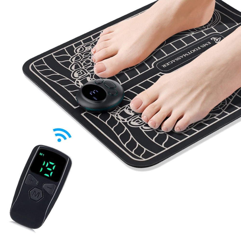 EMS Electric Foot Massager Pad Blood Circulation Muscle Stimulator Mat ...