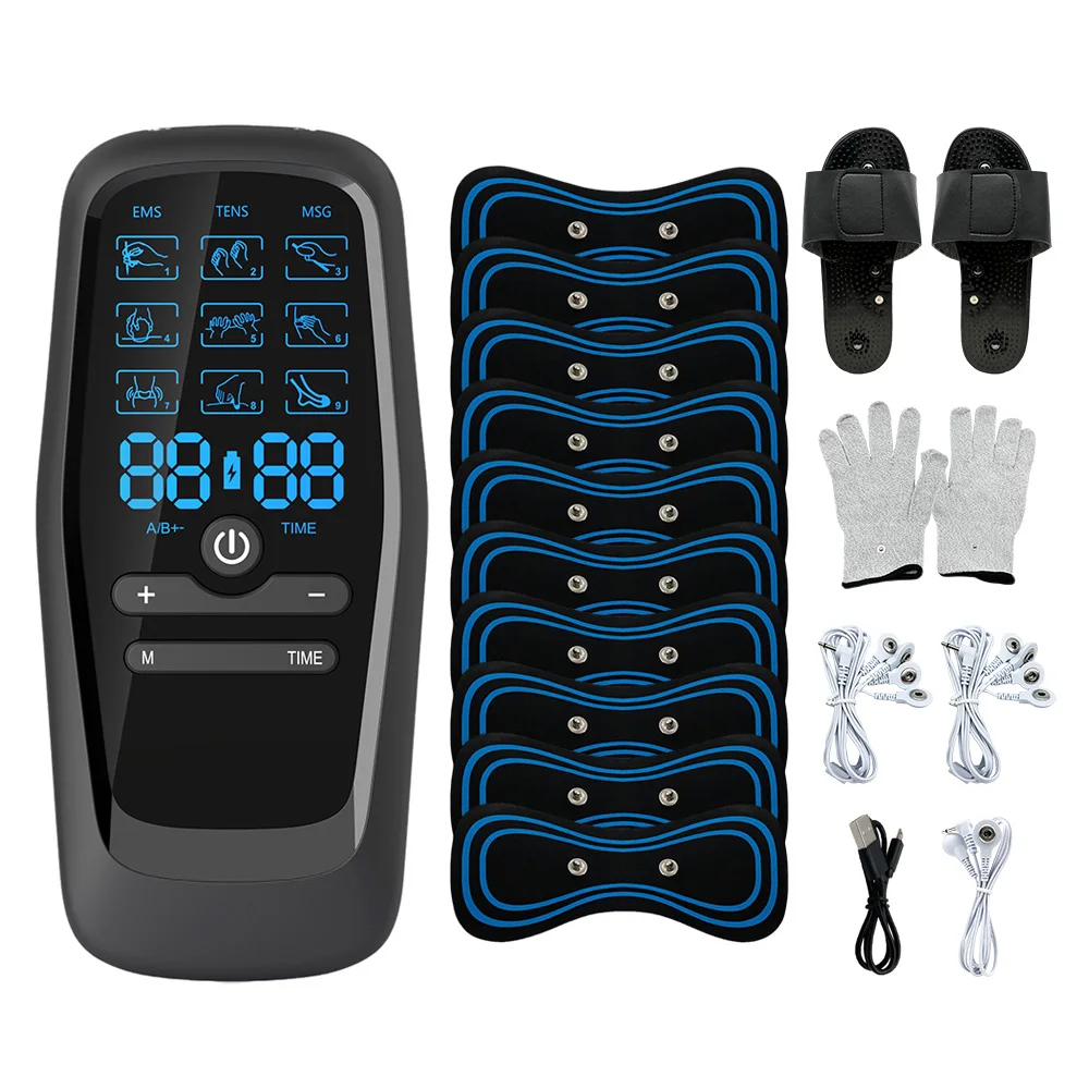 EMS Electric Muscle Therapy Stimulator Tens Unit Machine Back Neck ...