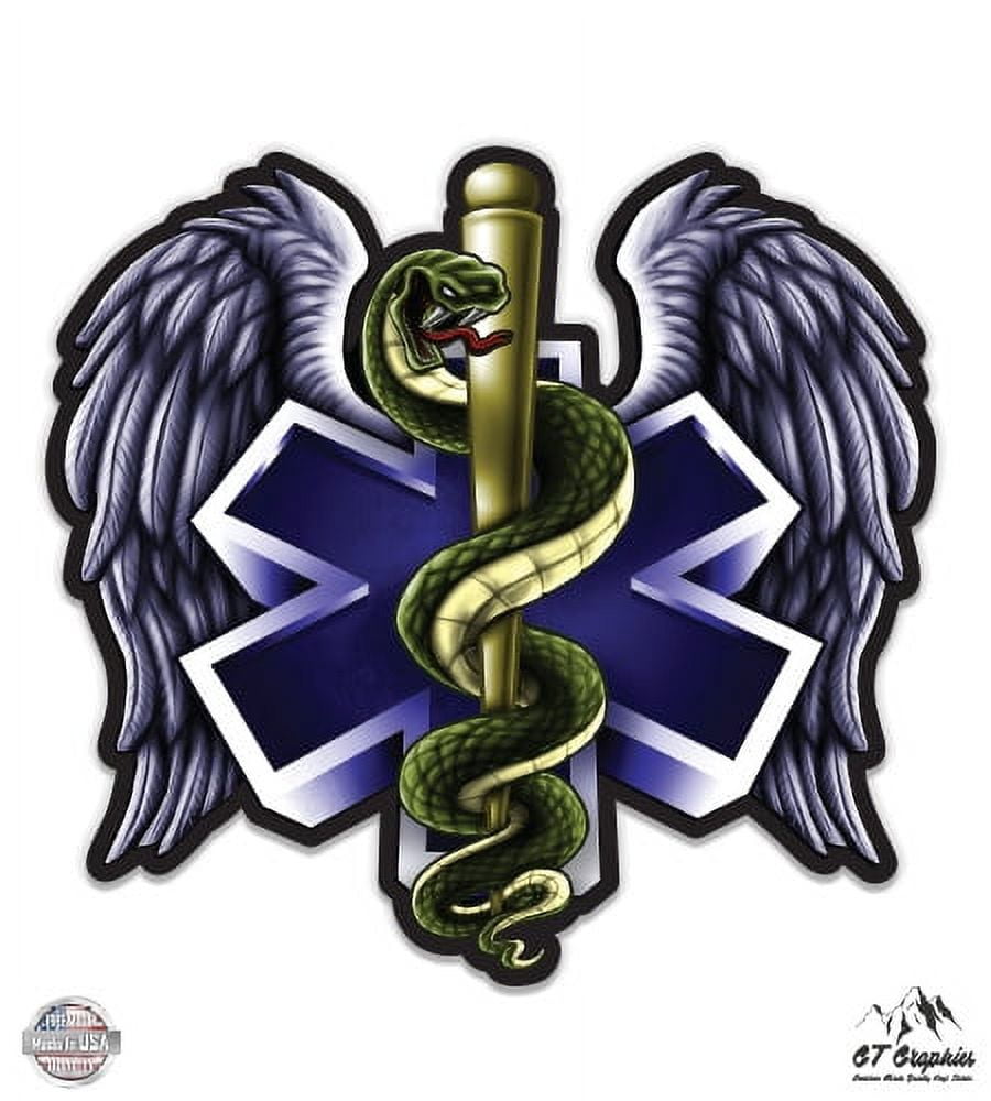 EMS Emergency Services Medican Snake - 8" Vinyl Sticker - For Car ...