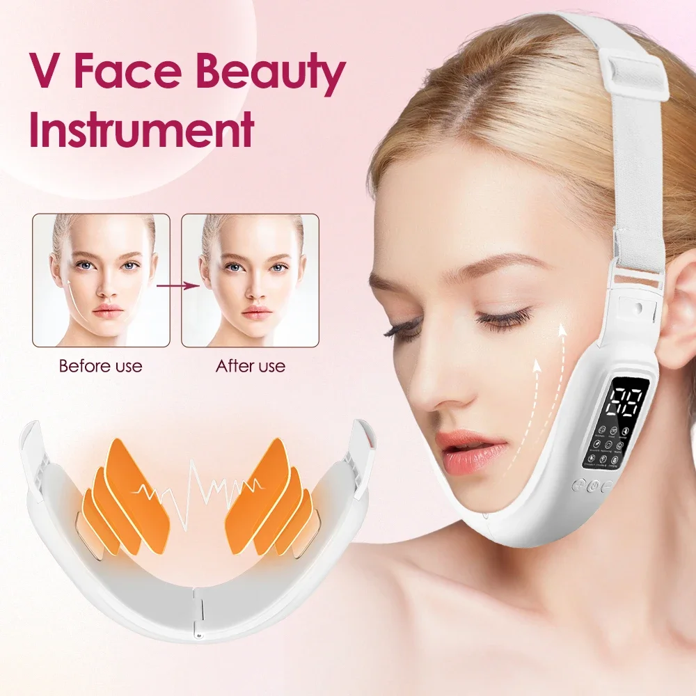 EMS Face V-Line Lifter Face Lifting Belt Face Slimming Vibration ...