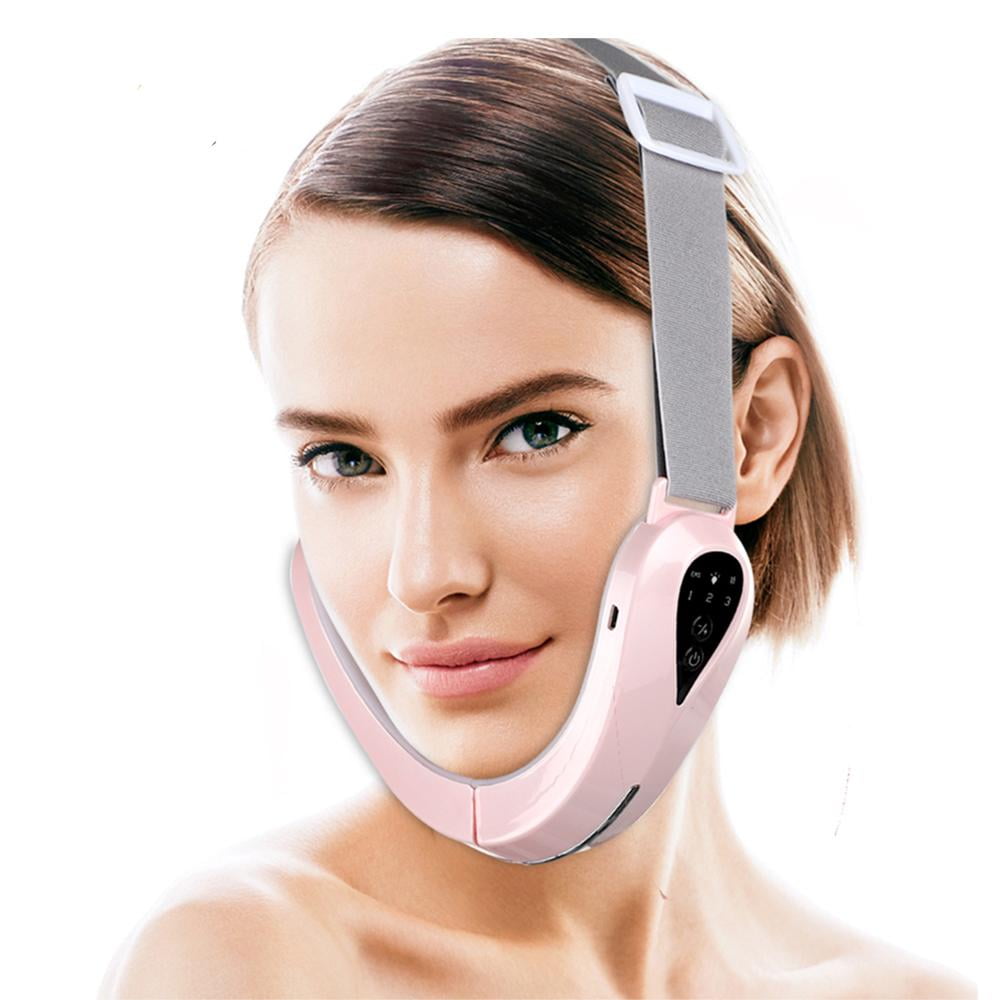 EMS Facial Lifting Massager Double Chin V Shape Lift Belt Red Blue ...