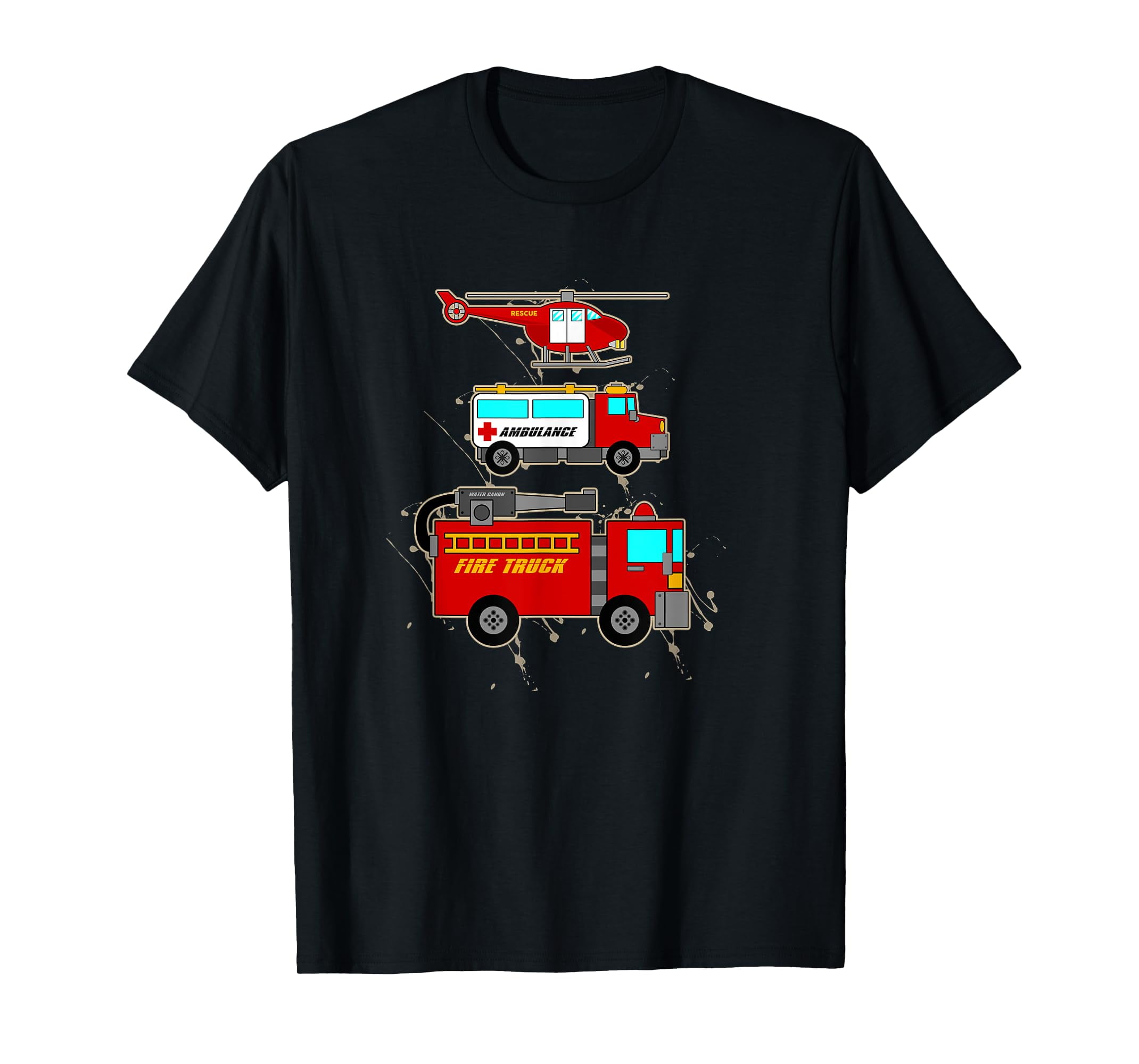 EMS Fire Truck Ambulance Rescue Helicopter Shirt Gift - Walmart.com