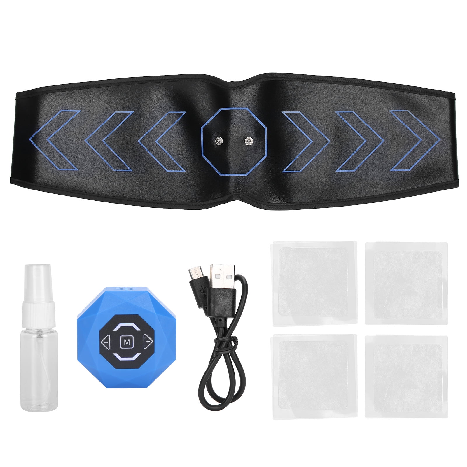 EMS Fitness Belt Voice Abdominal Muscle Trainer Toner Rechargeable ...