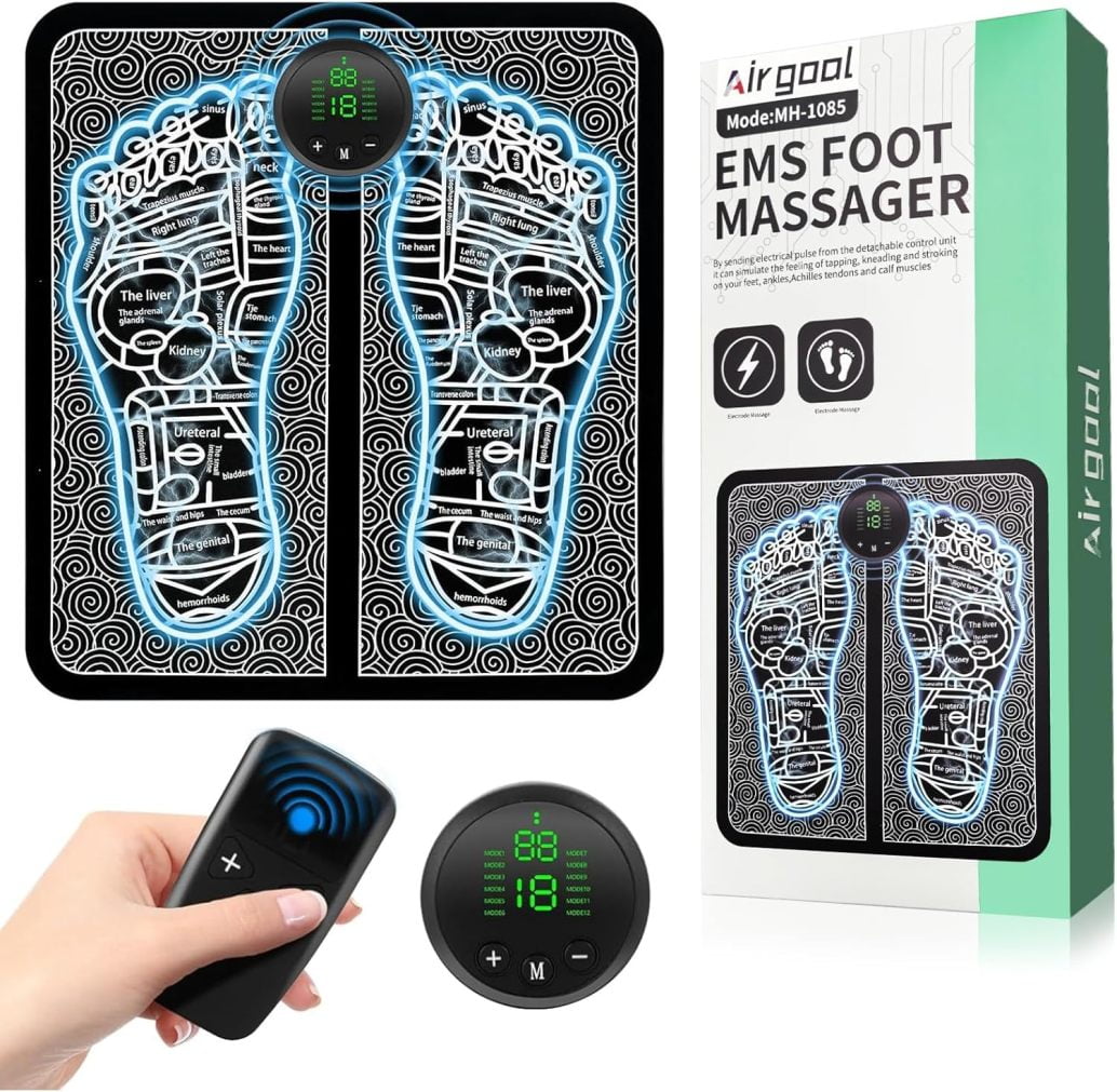 EMS Foot Massager, MHD TENS Transcutaneous Electrical Nerve Stimulator ...