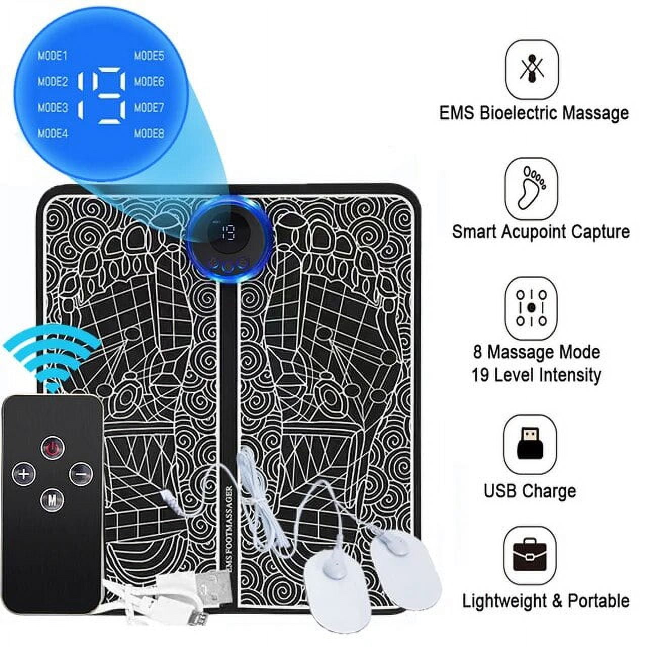 EMS Foot Massager Mat Electric TENS Feet Massager Pad Foldable Massage ...