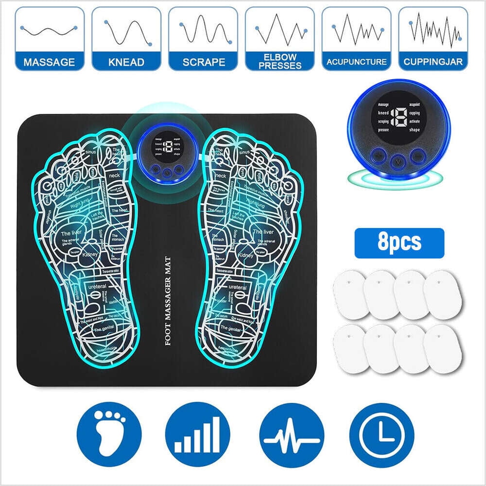 EMS Foot Massager Neuropathy Feet Mat for Circulation Pain Relief 19 ...