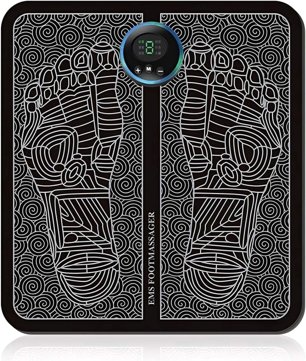 EMS Foot Massager Pad - 8 Mode 19 Level Muscle Stimulation for ...