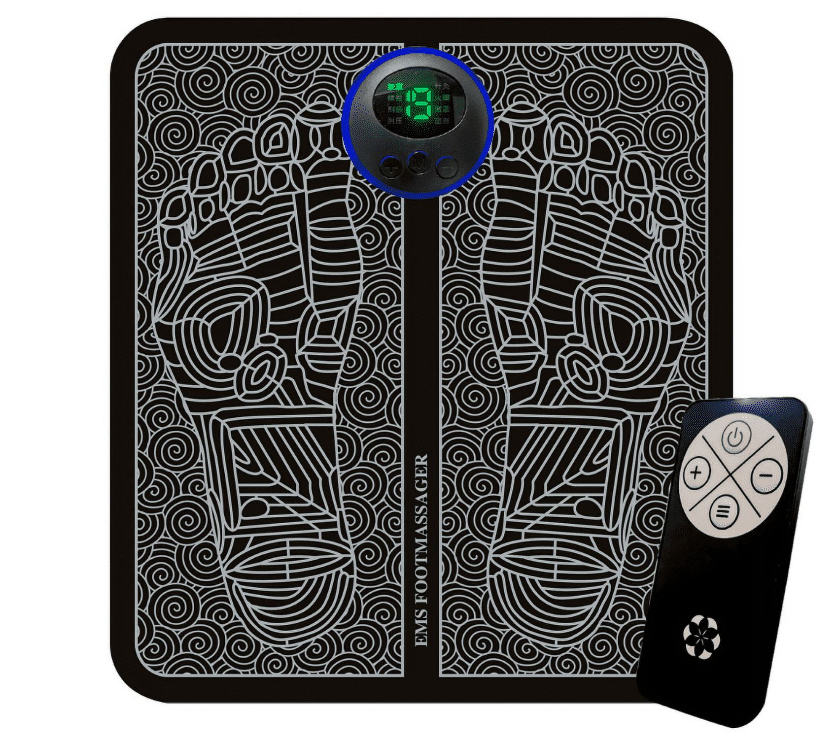 Ems Foot Massager Pad Mat 2023 Electric Massagers Usb Lcd Portable