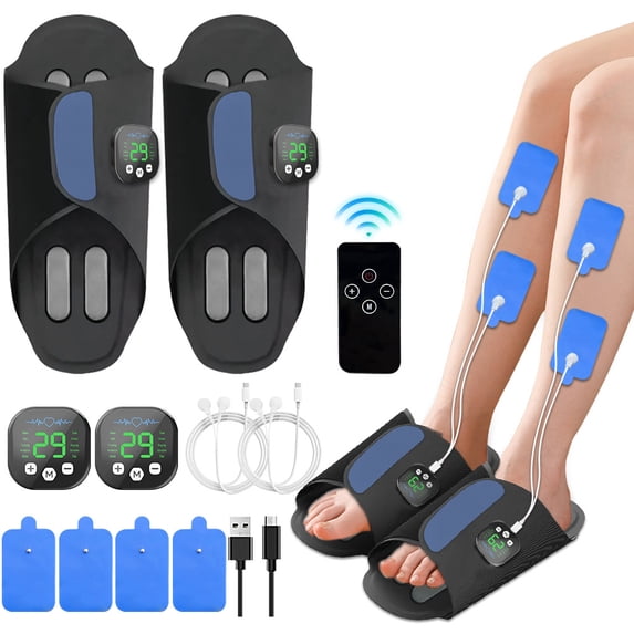‌EMS Foot Massager Shoes - Electric Muscle Stimulation Pad with 10 ...