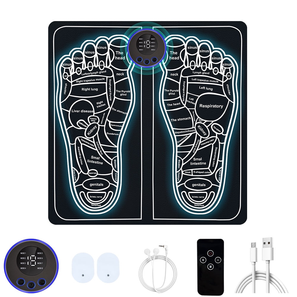 EMS Foot Massager TENS for Muscle Relaxation,LCD Display Screen,Back ...
