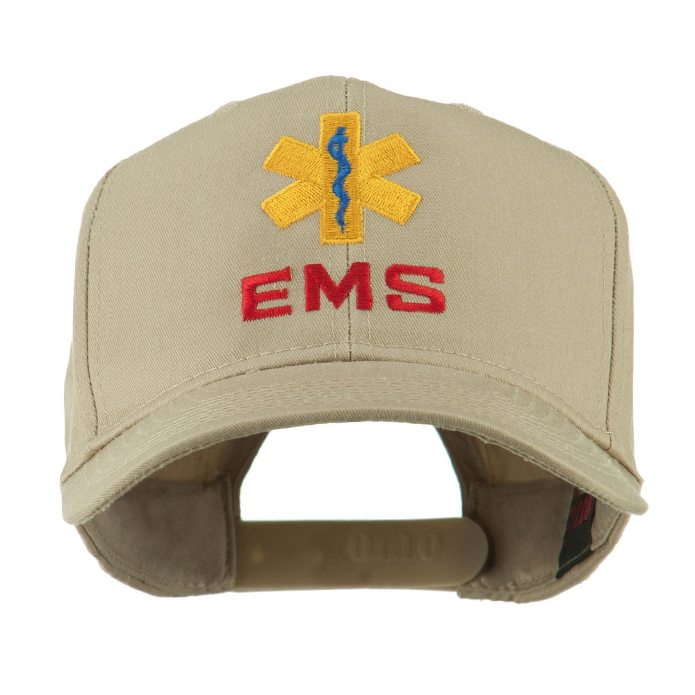 EMS Logo Embroidered Cap - Khaki OSFM - Walmart.com