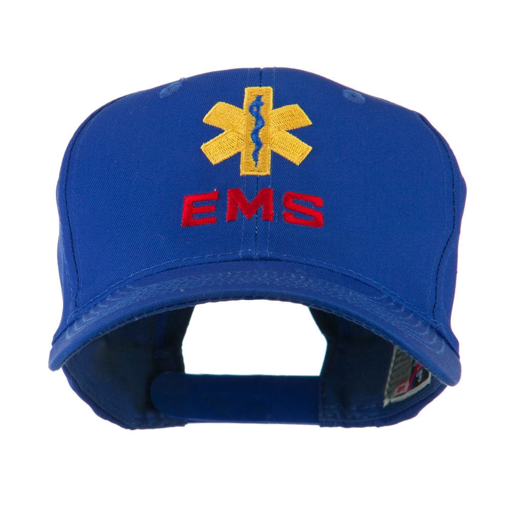 EMS Logo Embroidered Cap - Royal OSFM - Walmart.com
