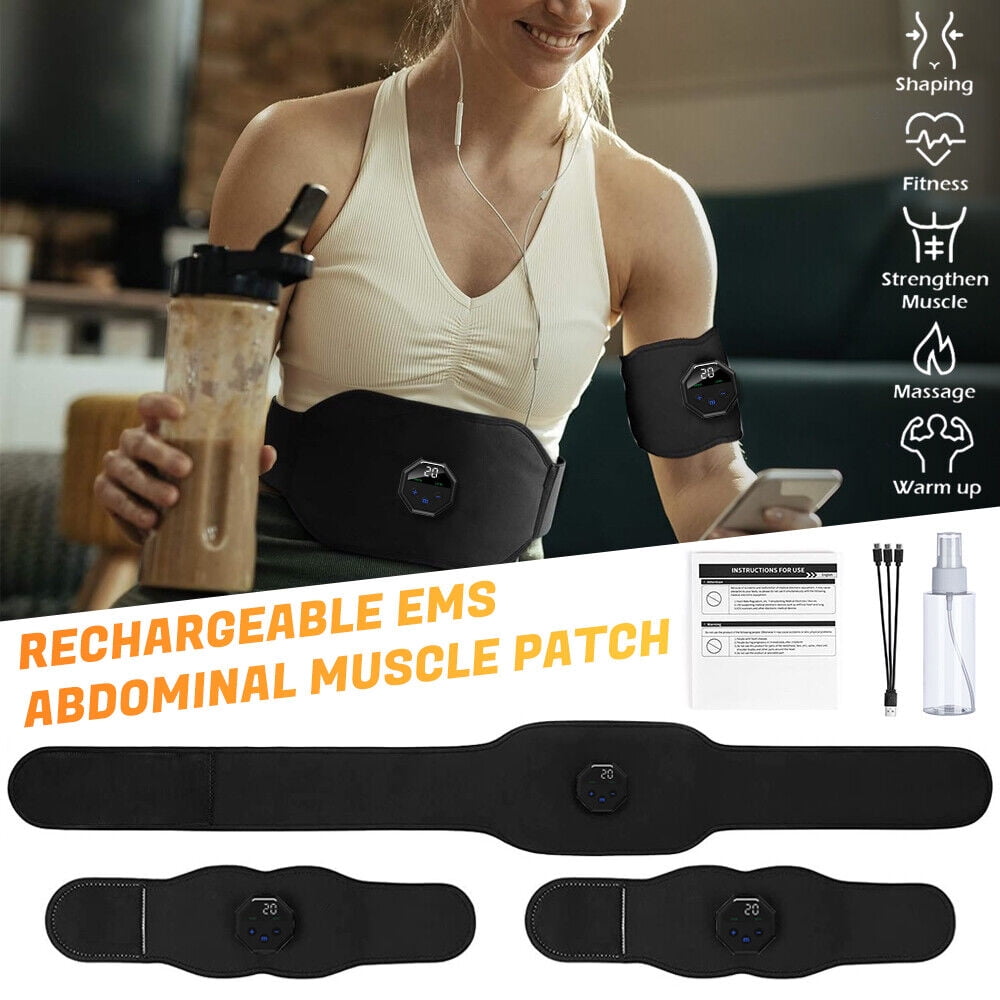 EMS USB Abdominal Muscle Core Toning Trainer Stimulator Flex Toner Tactical Blet - Walmart.com
