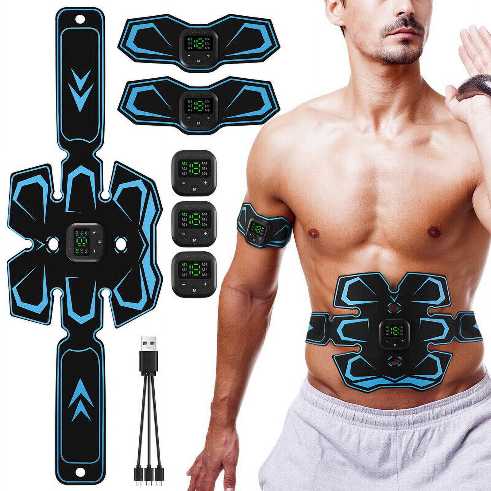 EMS USB Abs Abdominal Muscle Core Toning Trainer Stimulator Flex Toner ...