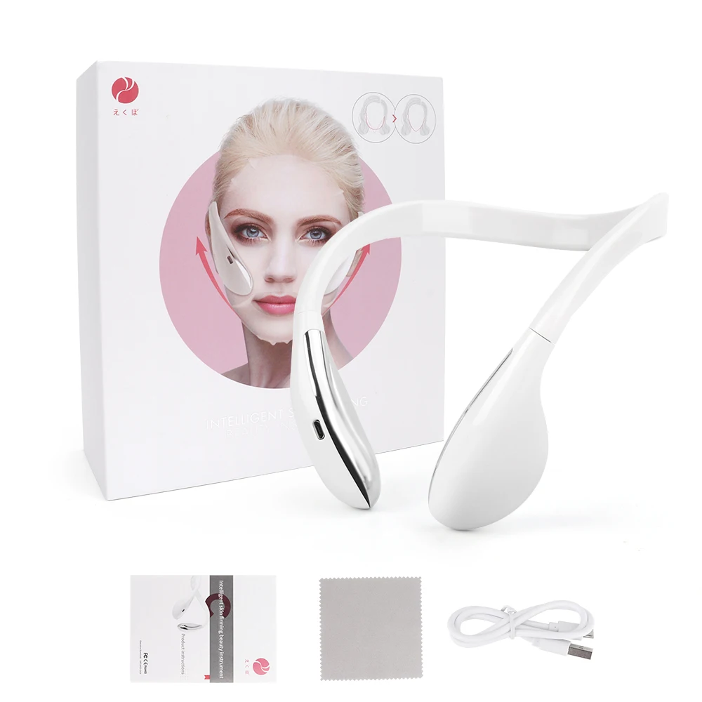 EMS Vibration Facial Lifting Massager Smart Electric V-Face Shaping Massager Microcurrent Face ...