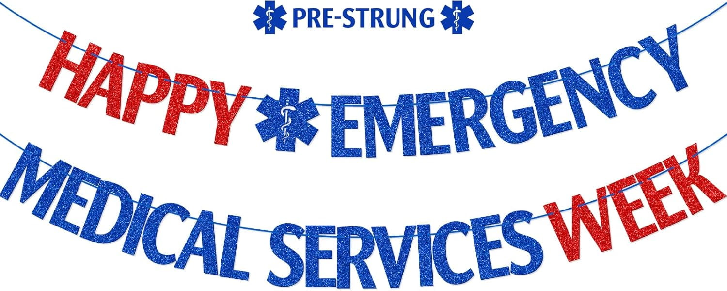 EMS Week Banner, Emergency Medical Services Week Party Decor, EMS Week ...