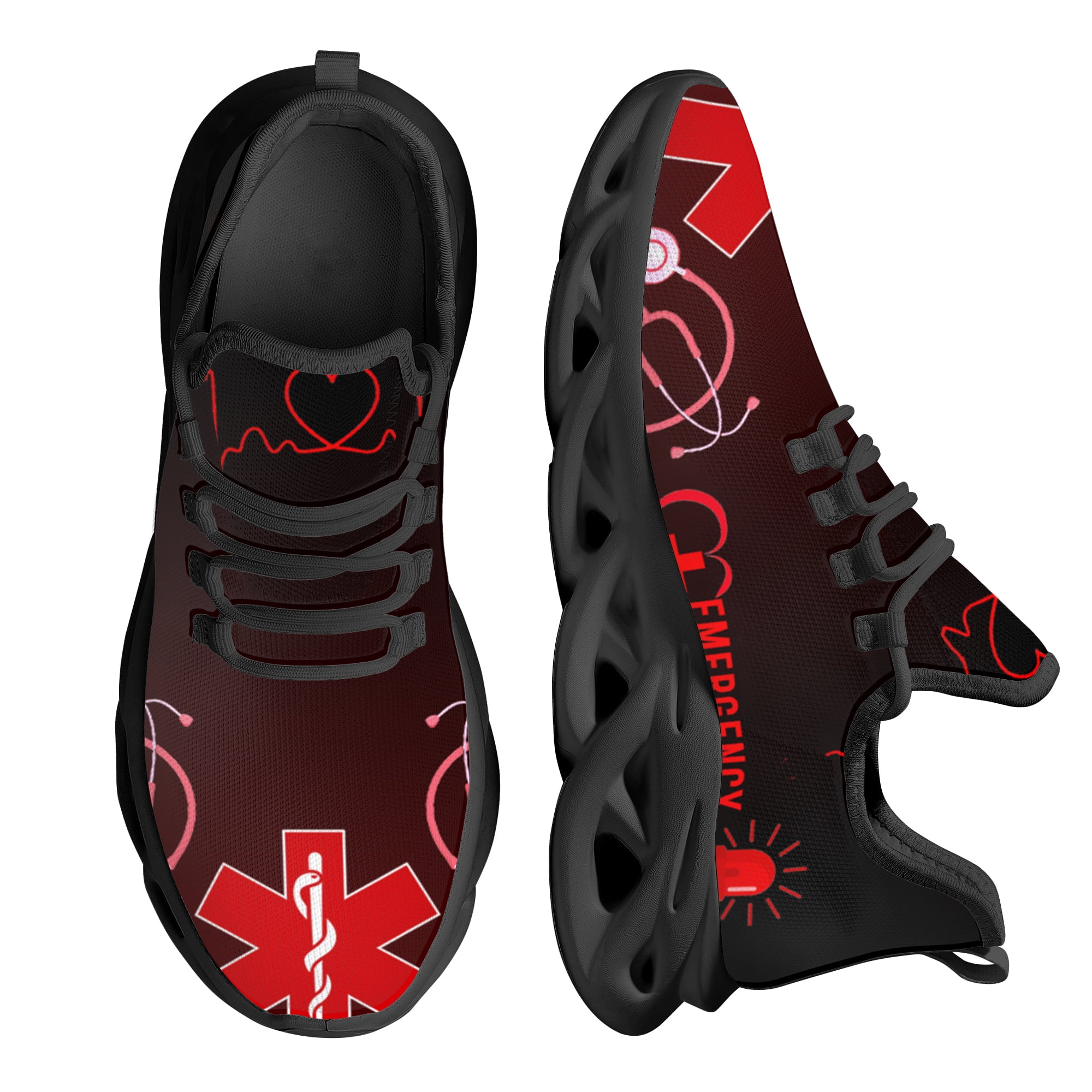 EMT EMS EMR Paramedic Print Shoes for Women Medical Surgical Design ...