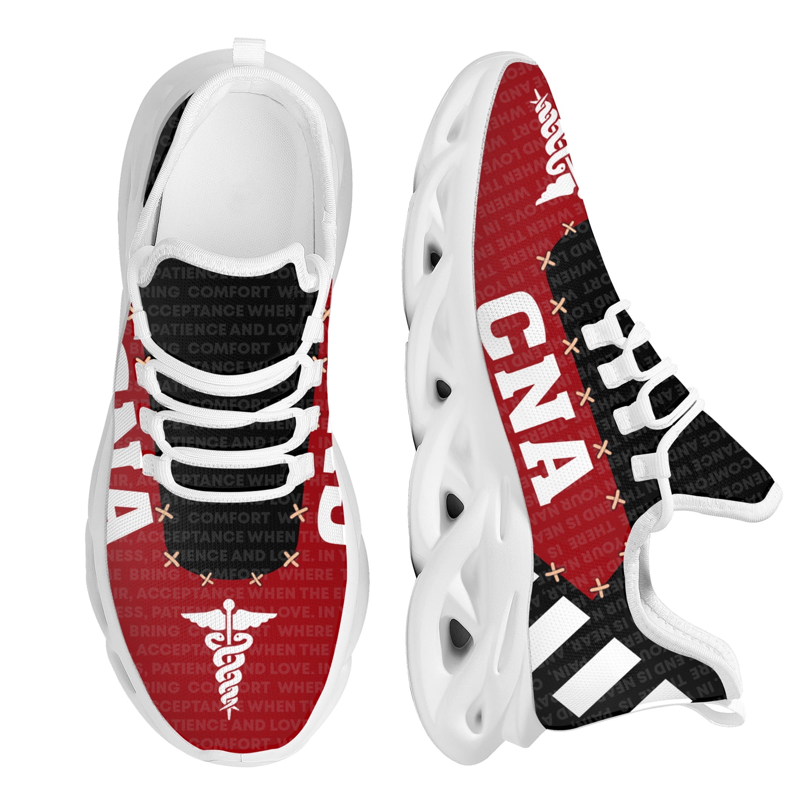 EMT EMS Medical Rescue Pattern Lightweight Mesh Sneakers Women's ...