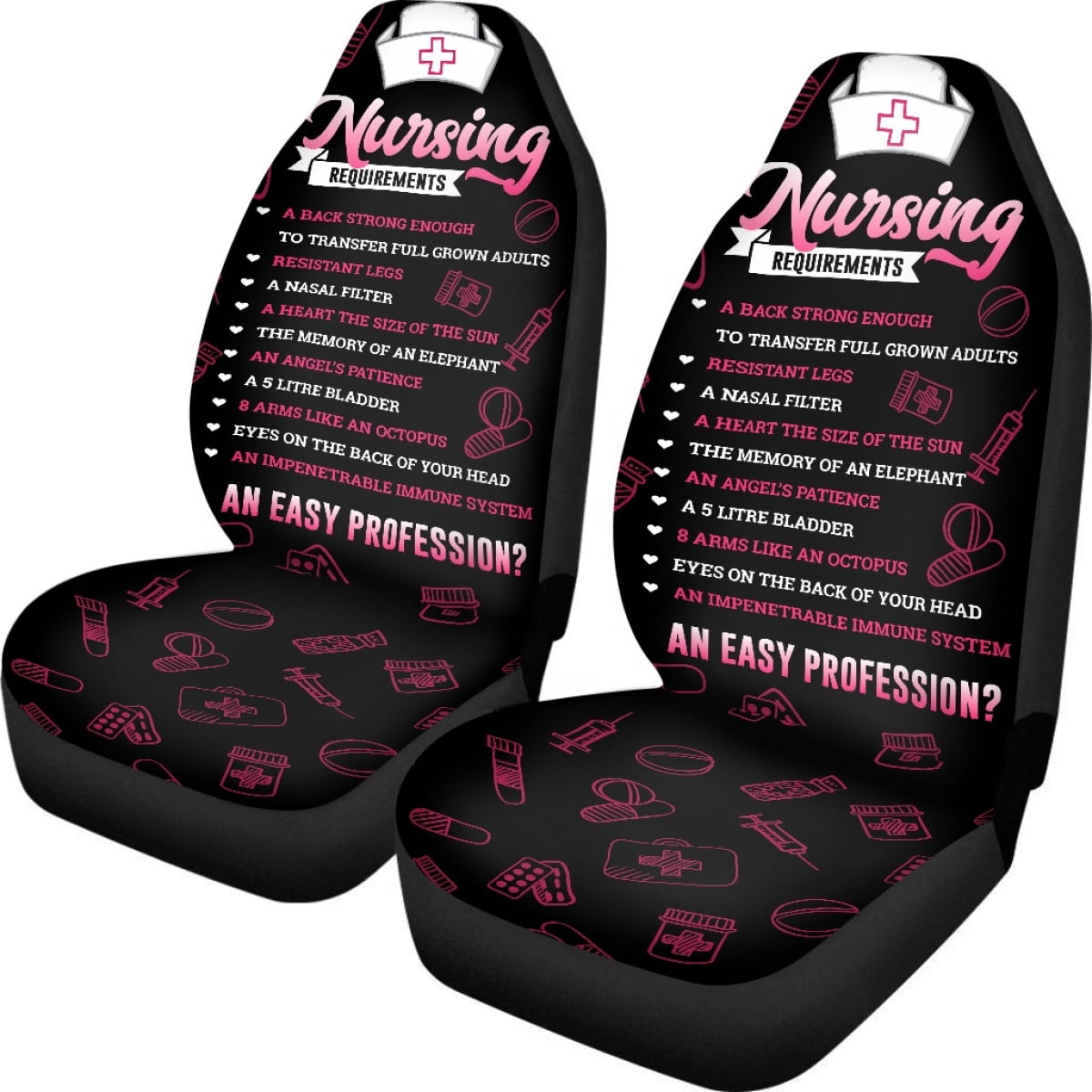 EMT EMS Paramedics Print Car Front Back Seat Cover Set Brand Design ...