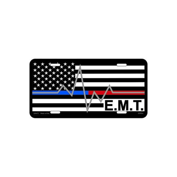EMT Emergency Medical Technician Automobile Metal License Plate ...
