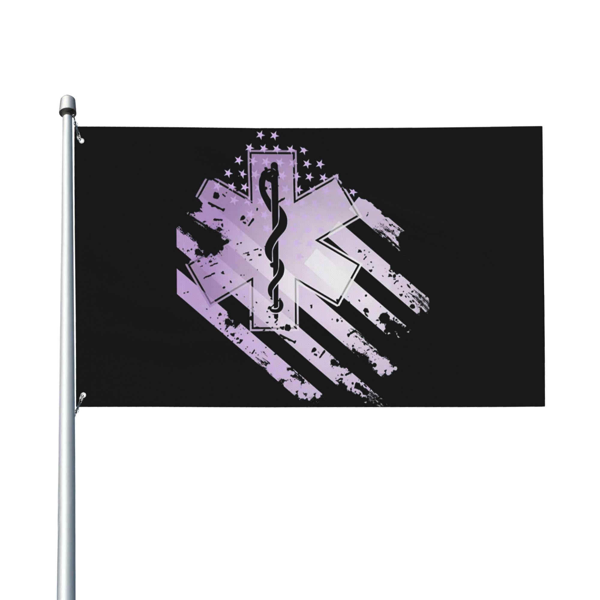 EMT Emergency Star of Life Flag Outdoor Decorative Flag Garden Flag ...