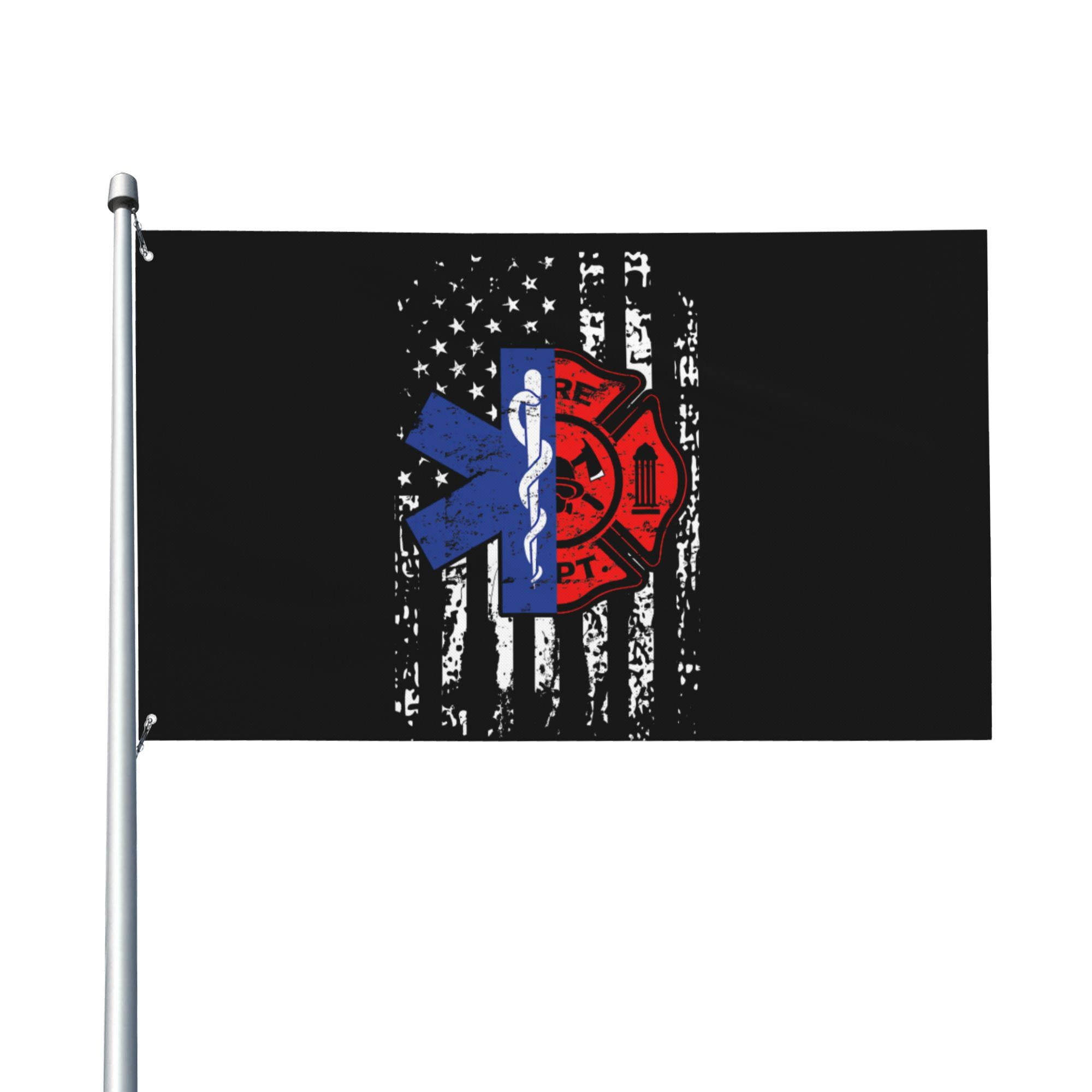 EMT Firefighter Firefighter EMT Flag For Indoor Home House Decor ...