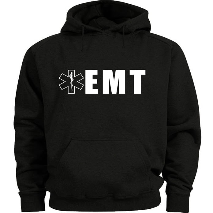EMT Hoodie Men's Sweatshirt Black - Walmart.com