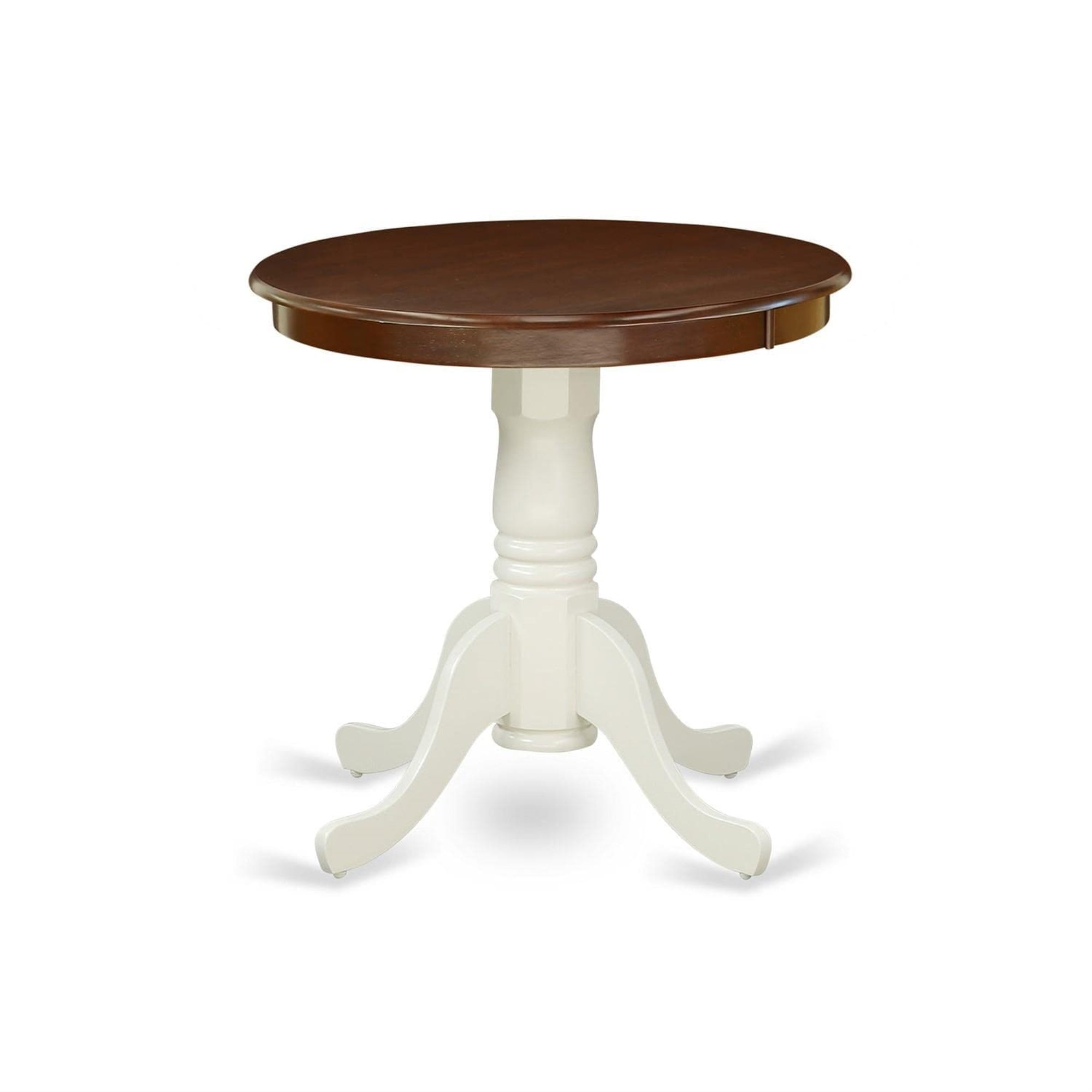 EMT-MLW-TP Eden Dining Table - Elegant Round Wooden Table with Pedestal ...