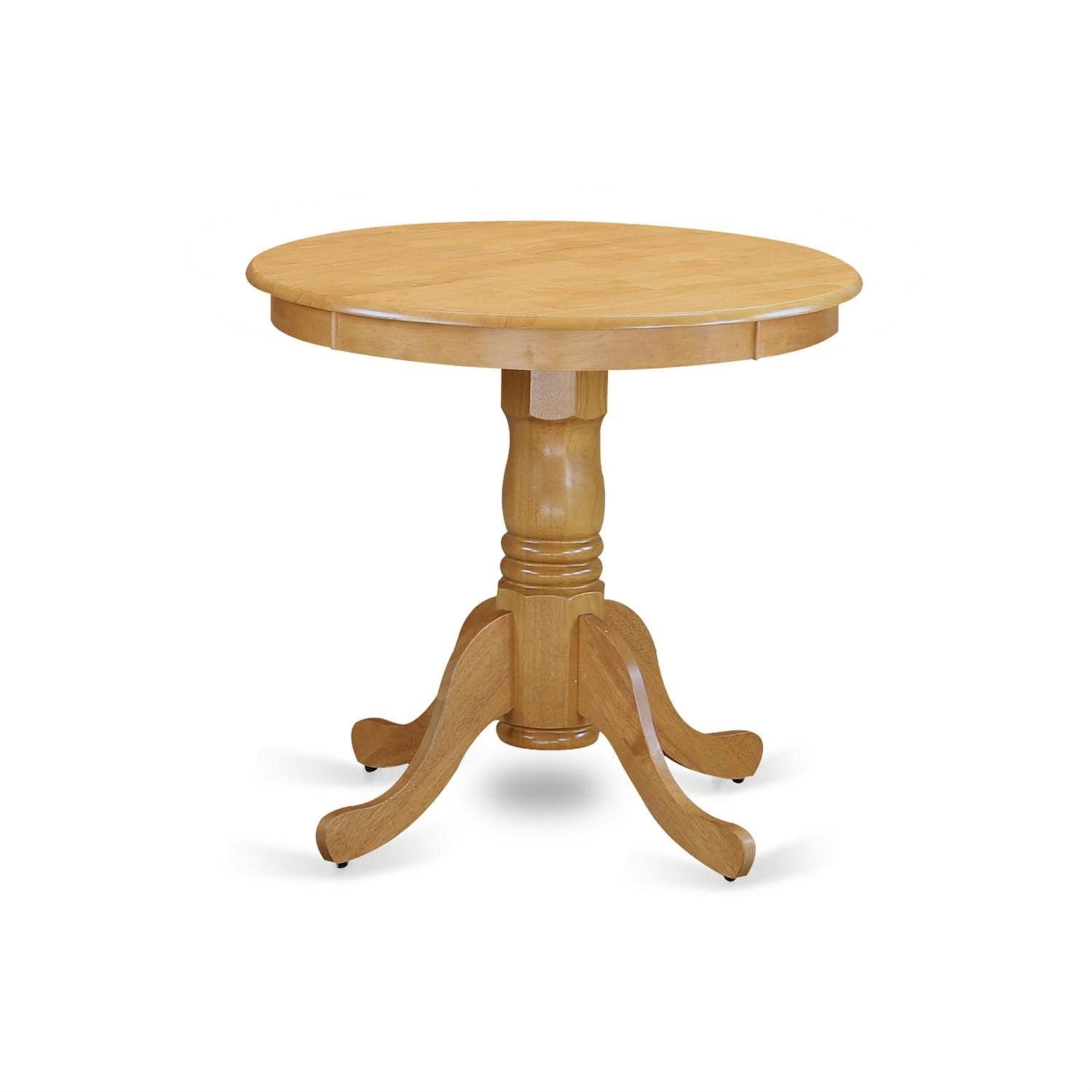 EMT-OAK-TP Edan Dining Table Made of Rubber Wood, 30 Inch Round, Oak ...