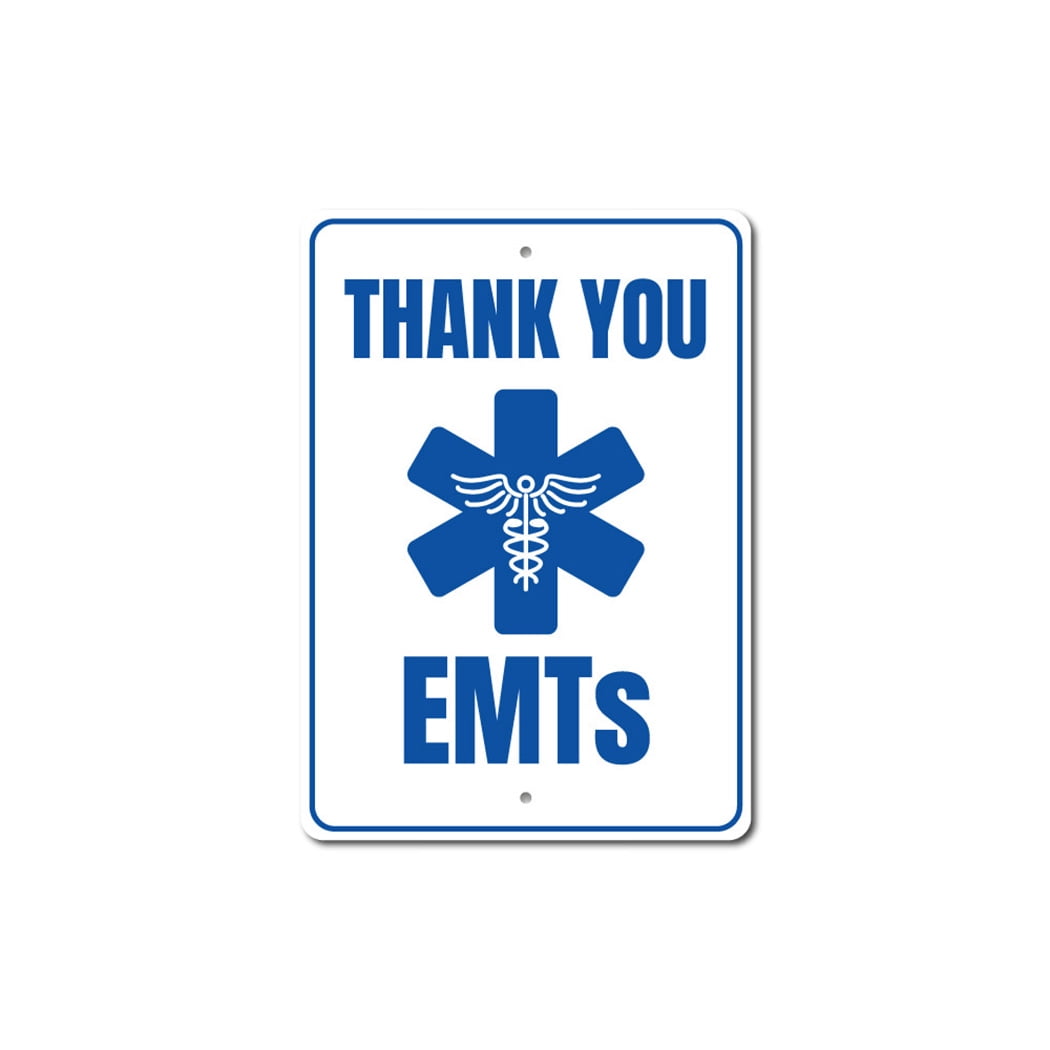 EMT Sign, Support Frontliner Appreciation Sign, Salute to Officers Aluminum Metal Decor Sign ...