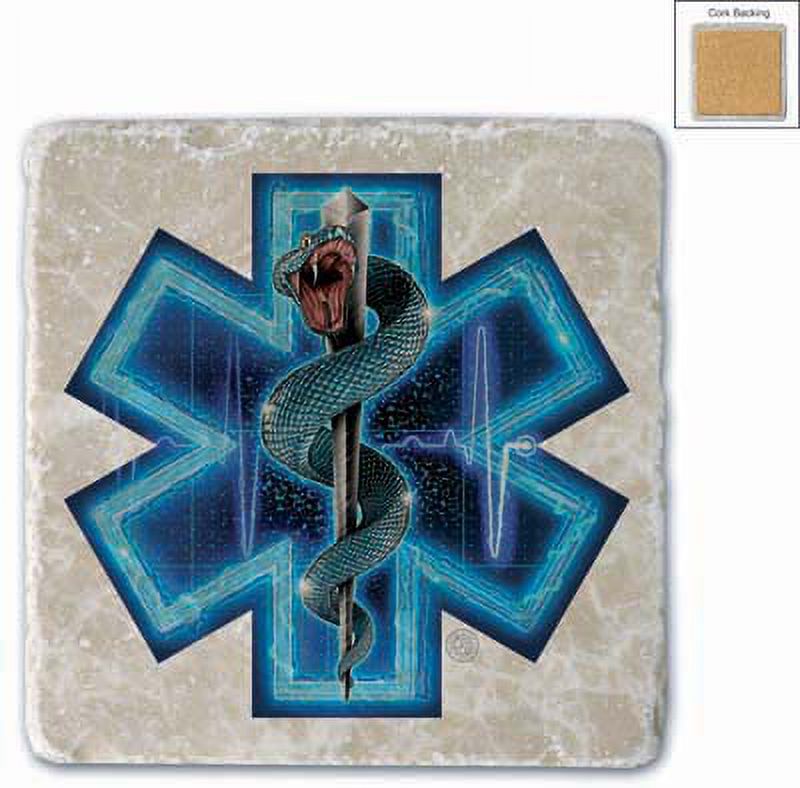 EMT Silver Snake EMT Full Single Natural Stone Coaster - Walmart.com