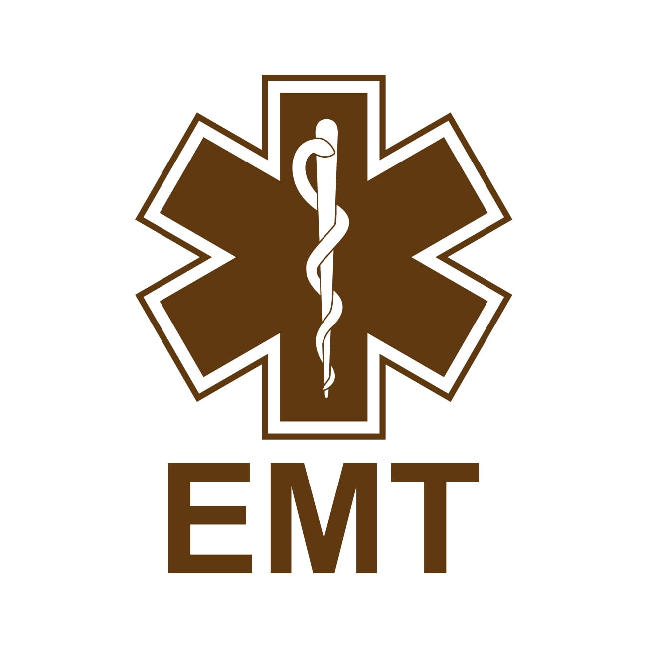 EMT Star of Life Sticker Decal Die Cut - Self Adhesive Vinyl ...