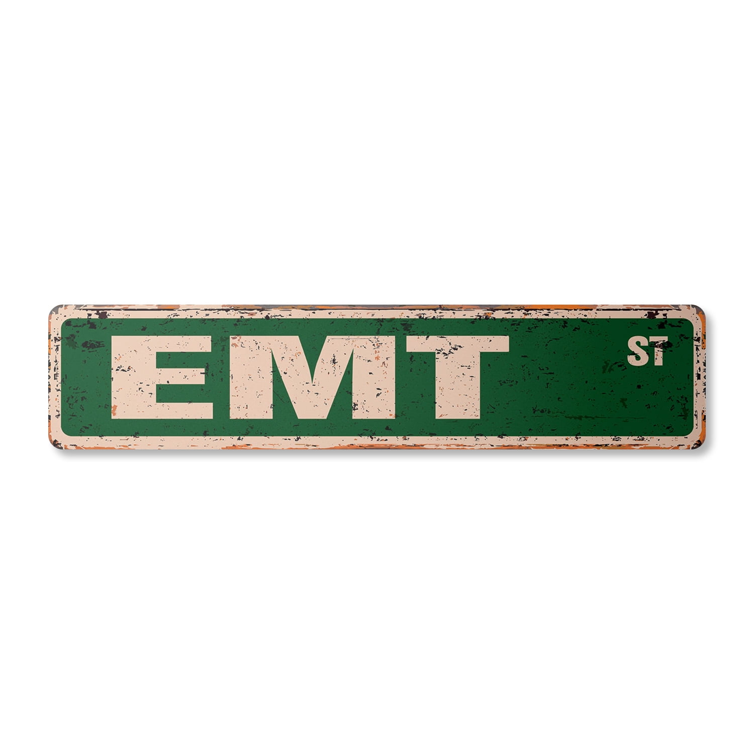 EMT Vintage Aluminum Street Sign emergency medical technician paramedic ...