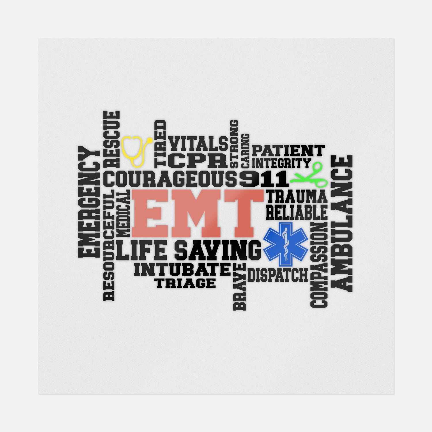 EMT Word Art Transfer - Walmart.com