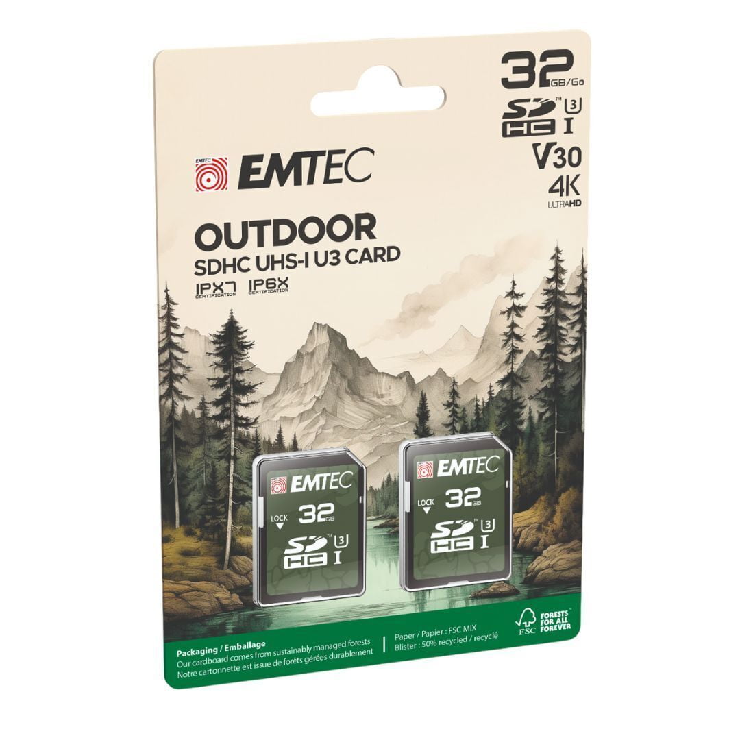 EMTEC ECMSD32GHC10ORP2 32GB UHS-I U3 V30 Outdoor P2 SD Card - Walmart.com
