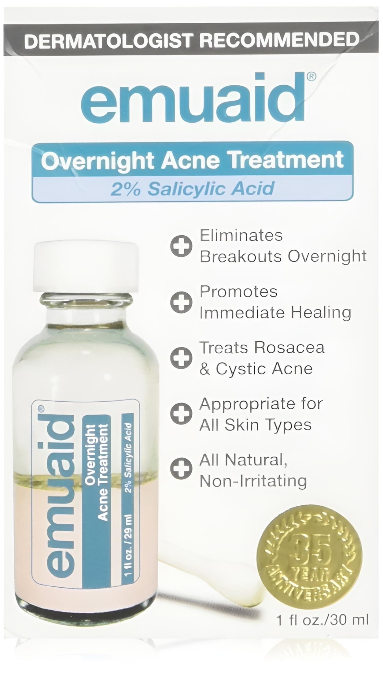EMUAID Overnight Acne Treatment - Clears Stubborn Pimples, Cystic Acne ...