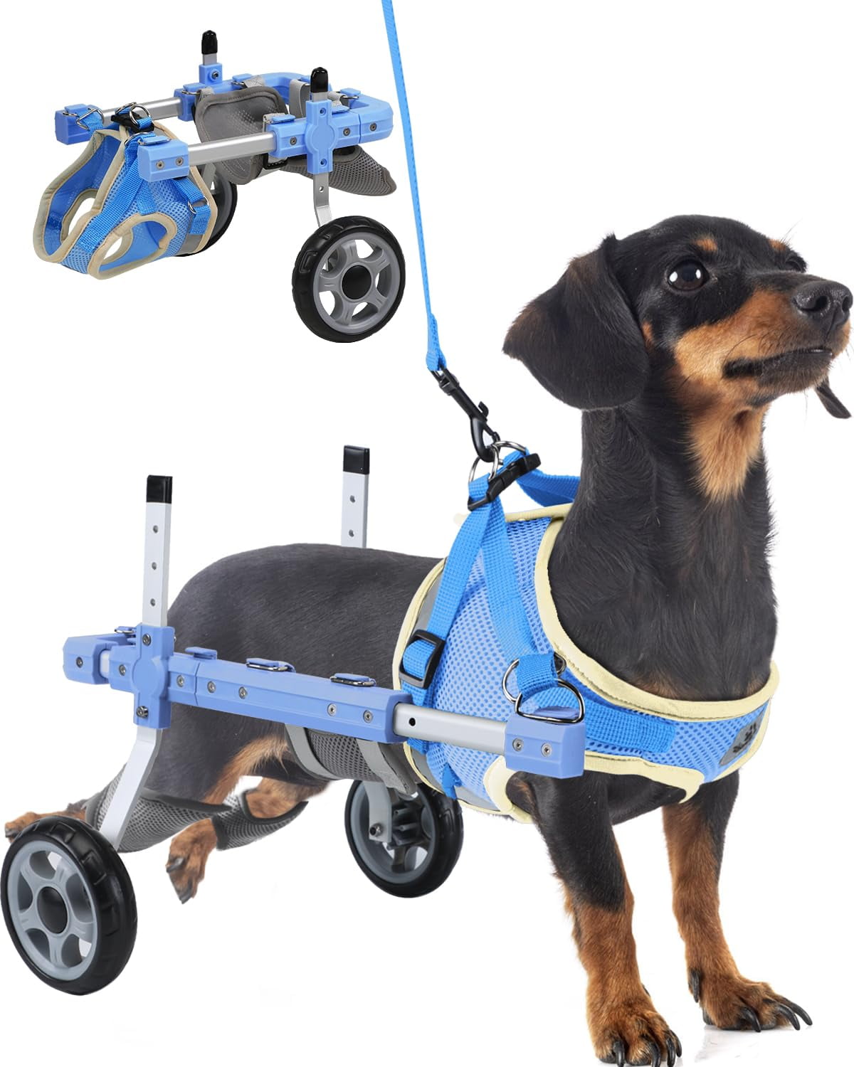EMUST Dog Wheelchair for MSF2 Back Legs Dashshund, Wheelchairs for Dogs ...