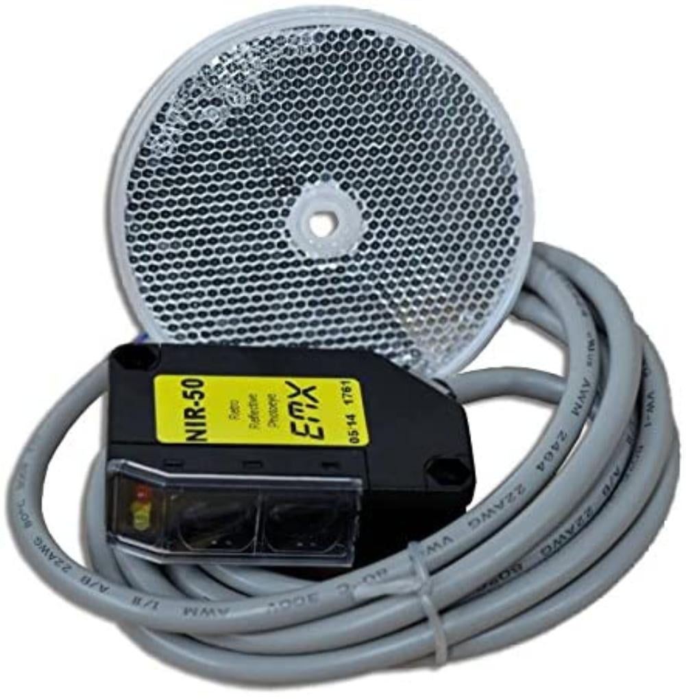 EMX NIR Retro-Reflective Photo Eye with 3 inch Reflector, Can be used ...